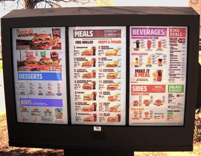 ITSENCLOSURES Installs ViewStation QSR Fan Cooled Menu Board at Burger King